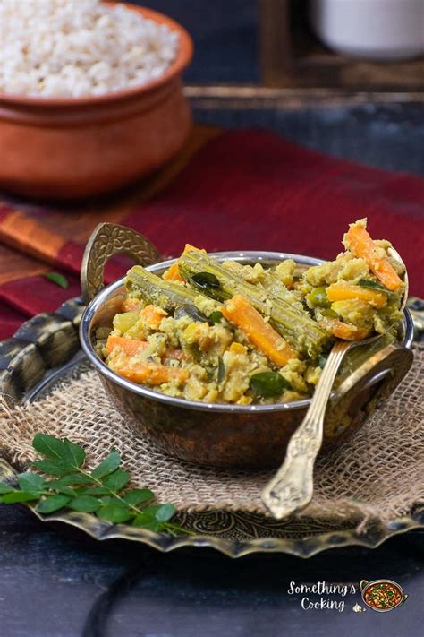 Kerala Style Avial Recipe Sadya Aviyal Ingredients And Vegetable Cutting