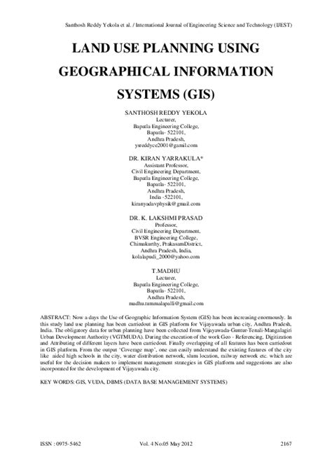Pdf Land Use Planning Using Geographical Information Systems Gis