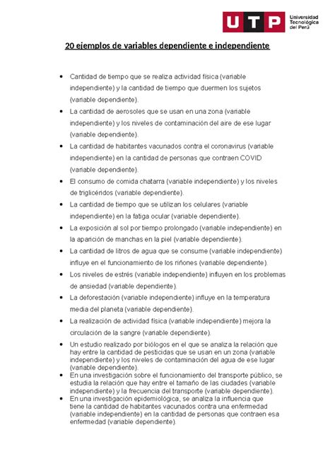 10 Ejemplos De Variables Dependiente E Independiente La Cantidad De Aerosoles Que Se Usan En