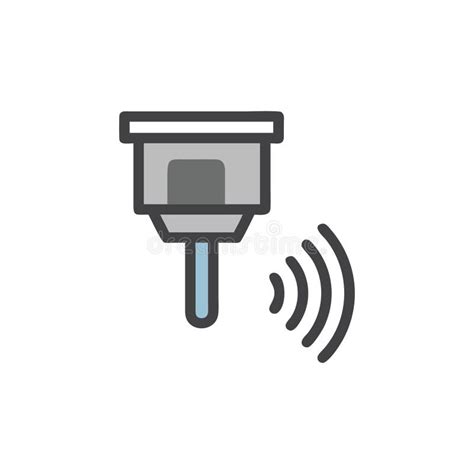 Passive Infrared Sensor Icon For Detection Stock Illustration