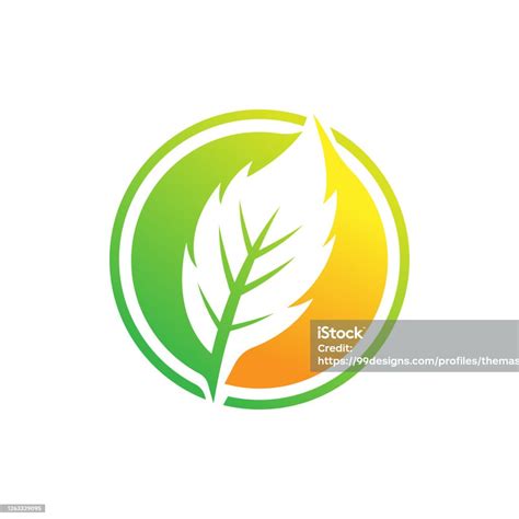 잎 로고 디자인 벡터 일러스트 자연 농업 및 농장 사업을위한 창조적 인 디자인 개념의 추상 잎 로고 벡터 트리 리프 로고 아이콘 기호 및 기호 벡터 디자인 일러스트레이션