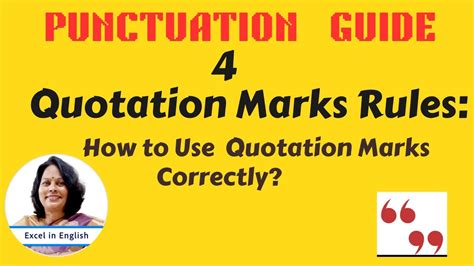 4 Quotation Mark Rules How To Use Quotation Marks Correctly Youtube