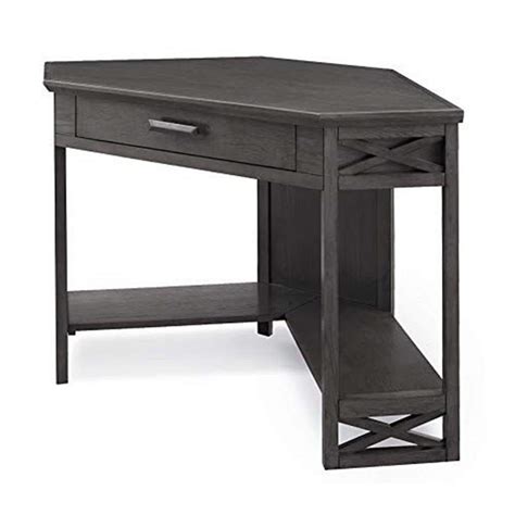 Leick Home Chisel And Forge 48 In W Smoke Gray And Matte Black Corner