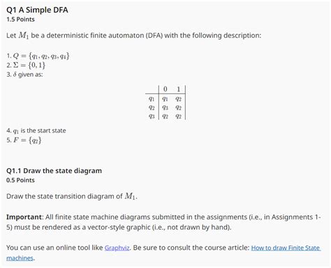 Solved Q1 ﻿a Simple Dfa15 ﻿pointslet M1 ﻿be A Deterministic