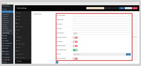 Create Custom Post Type CrowdyTheme Support