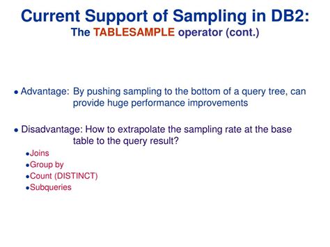 PPT Boosting Performance With Sampling In DB For Scalable Data Analysis PowerPoint