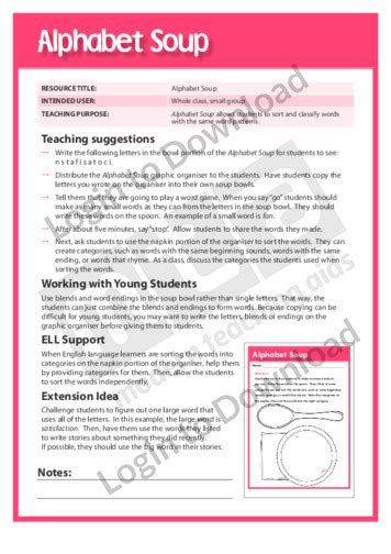 Lesson Zone AU Alphabet Soup