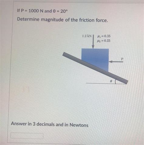Solved If P 1000 N And 20° Determine Magnitude Of The