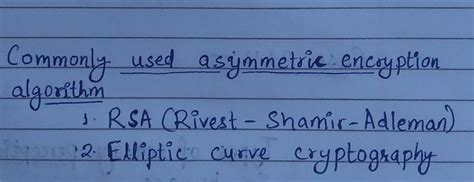 Examples Of Asymmetric Encryption Algorithm