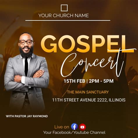 Gospel Concert Poster Template Postermywall