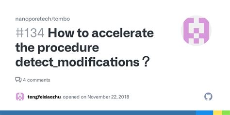 How To Accelerate The Procedure Detect Modifications Issue Nanoporetech Tombo GitHub