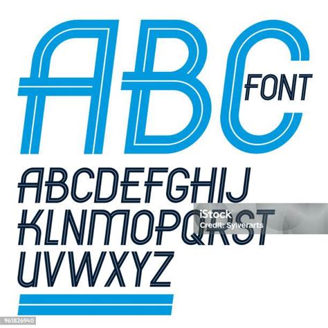 집합이 벡터 섬세 한 슬림 영어 알파벳 대문자 화이트 라인으로 언론 및 블로그 디자인 요소로 사용 했다 0명에 대한 스톡 벡터 아트 및 기타 이미지 Istock
