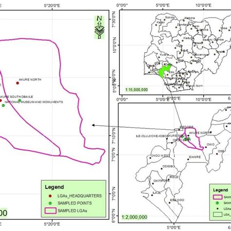 Map Of The Sampling Points Download Scientific Diagram