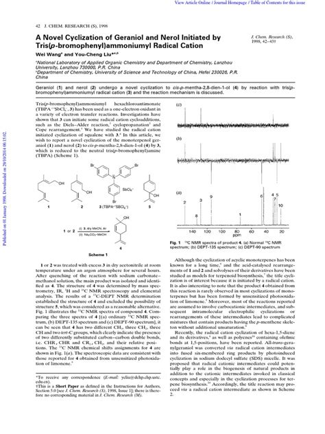 Synthesis Menthadienol Pdf Nuclear Magnetic Resonance Spectroscopy