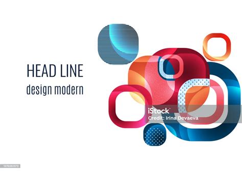 둥근 사각형이 겹쳐서 기하학적추상 배경 구성을 형성합니다 벽지 배너 배경 카드 일러스트 방문 페이지 커버 포스터 전단지에 대한