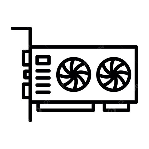 Vga 카드 라인 아이콘 벡터 Vga 카드 아이콘 동영상 카드 Png 일러스트 및 벡터 에 대한 무료 다운로드 Pngtree