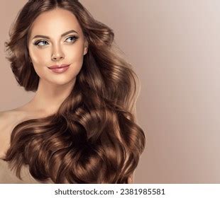 Beauty Brunette Girl Long Shiny Wavy Stock Photo 2381985581 Shutterstock