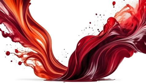 Red Ink Flow Premium Ai Generated Image