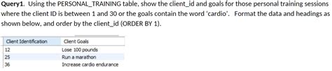 Solved In MySQL Workbench I M Trying To Create A Query To Chegg