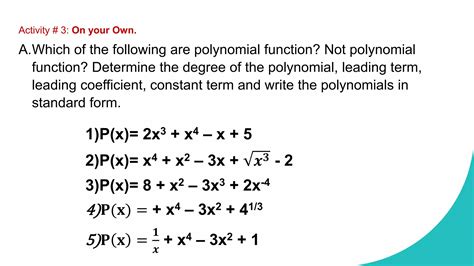 Polynomial Functionpptx Physics Science