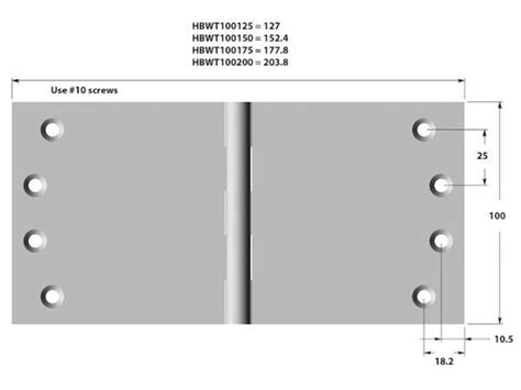 100 X 125 X 4mm Brass Wide Throw Hinge 95 98 Interior Effects