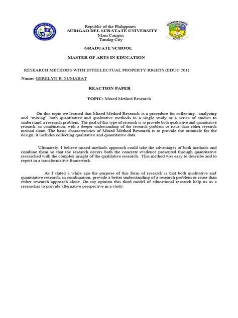 Mixed Method Research Pdf Science And Mathematics