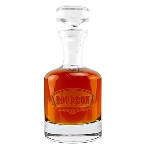 Engraved Bourbon Decanter Bourbon Decanter Whiskey Decanter