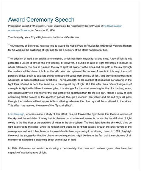 Presentation Speech Examples To Download Presentation Speech Examples To Download