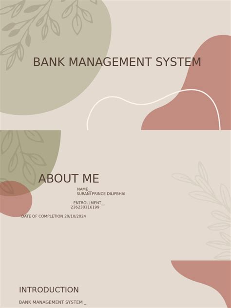 bank management system pdf