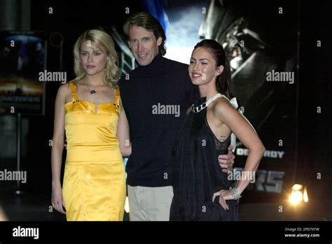 Megan Fox Michael Bay And Rachael Taylor At The Transformers Movie