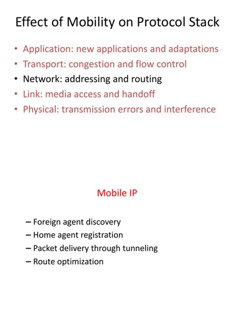 effect of mobility on protocol stack pdf network packet computer network