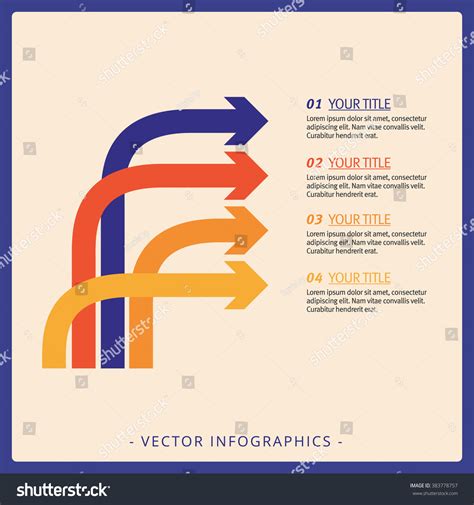 Four Arrow Diagram Template Stock Vector Royalty Free Shutterstock