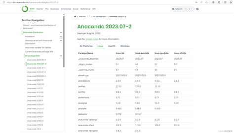 conda历史版本下载地址和python对应关系
