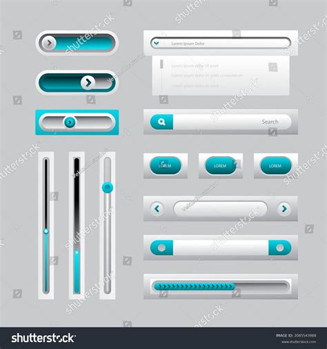 Ui Ux Kit Design Set Gui Stock Vector Royalty Free Shutterstock