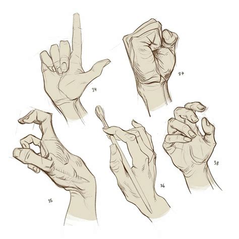 Grasping Hand Drawing