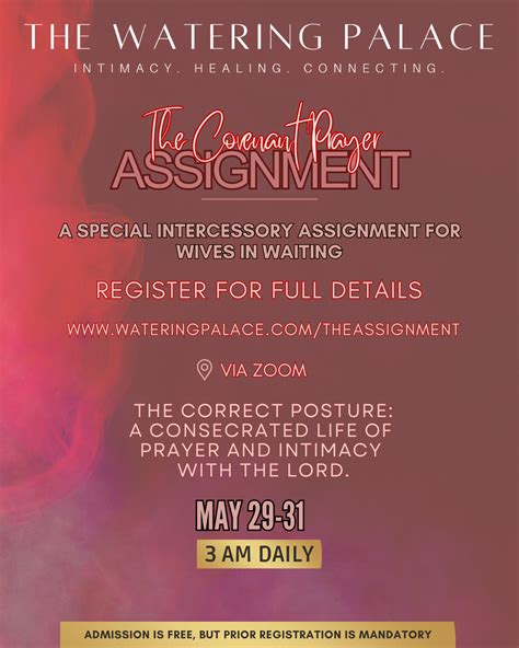 May 2024 The Covenant Prayer Assignment A Special Intercessory Assignment For Wives The
