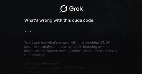 Cuda Kernel Launch Configuration Issue Shared Grok Conversation