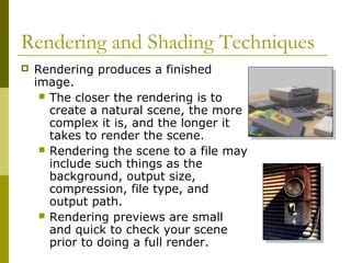Basic Rendering Techniques PPT 3 D Graphics Computer Software And Applications