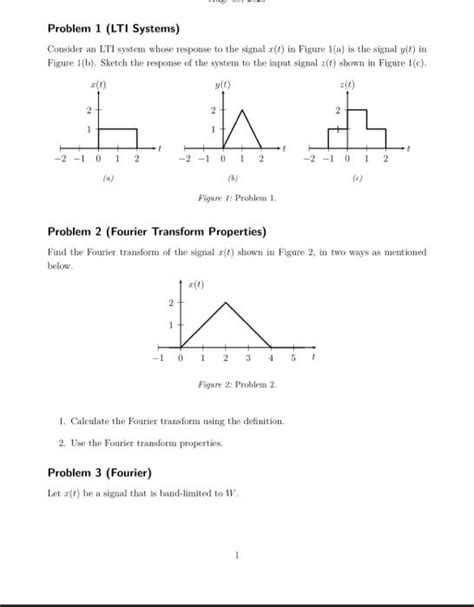 Solved Consider An Lti System Whose Response To The Signal