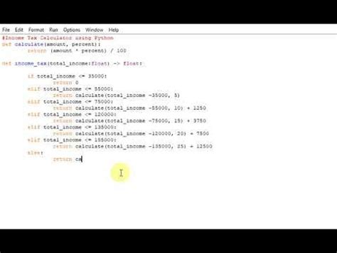 Income Tax Calculator Using Python Income Tax Income Tax