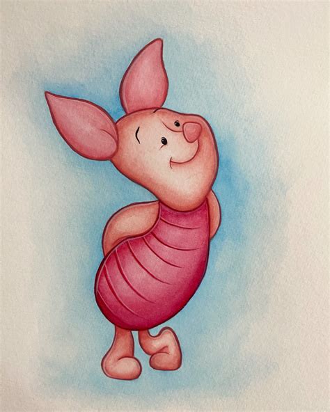 Disneys Winnie The Pooh Piglet Print And Original Etsy Canada