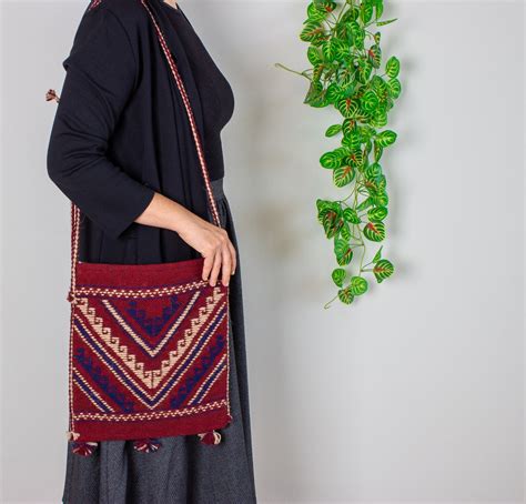 Handwoven Kilim Messenger Bag Ethnic Wool Tote Etsy