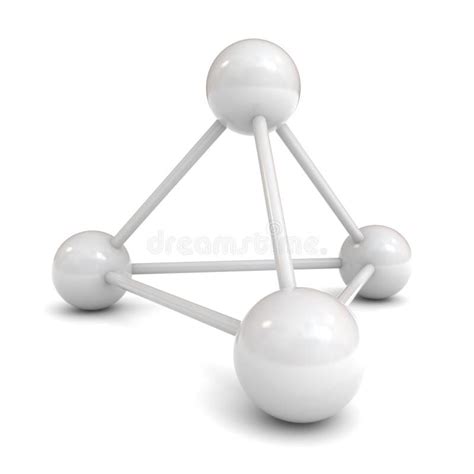 Structure Model Of Ch4 Methane Molecule 3d Rendering Illustration Stock Illustration
