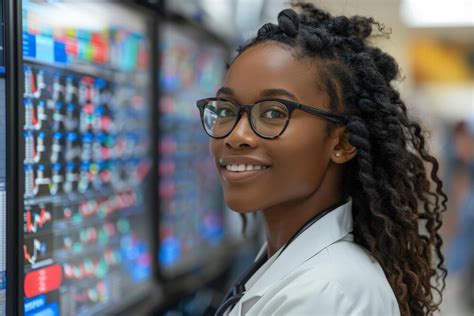 Premium Photo Woman In Glasses Analyzing Computer Screen