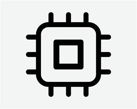 Processor Chip Icon Computer Cpu Central Processing Unit Technology