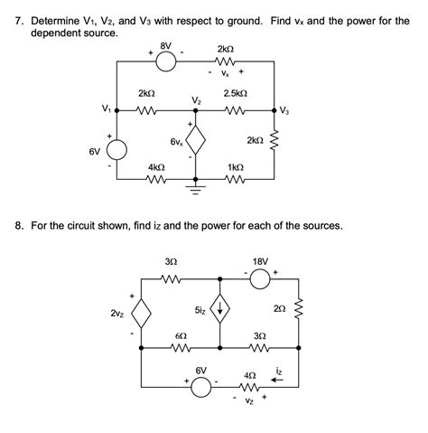 Solved 7 Determine V1 V2 And V3 With Respect To Ground Chegg Com