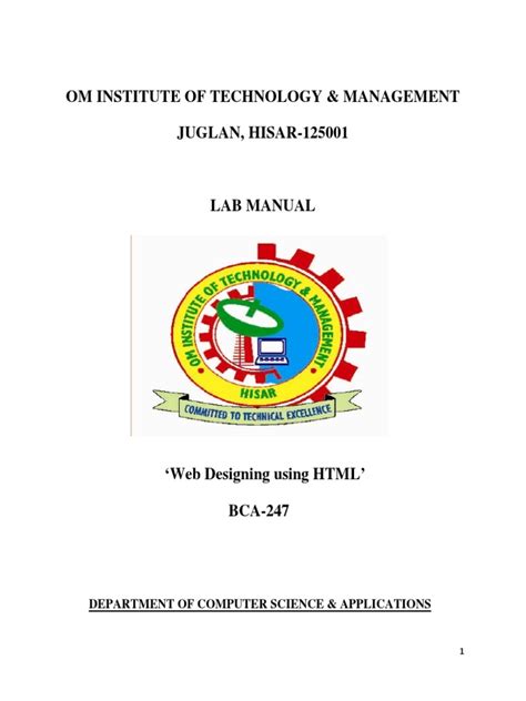 web designing lab manual pdf web page html