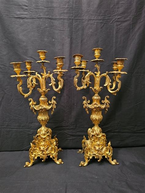 Candelabrum 2 Gilt Bronze Good Quality Catawiki