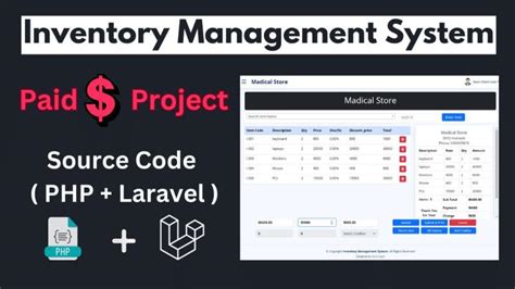 Inventory Management System In Php Laravel Cms Laravel Php Project Muhammad Yasir Hussain