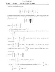 Linear Algebra Practice Solving Linear Systems And Identifying Course Hero